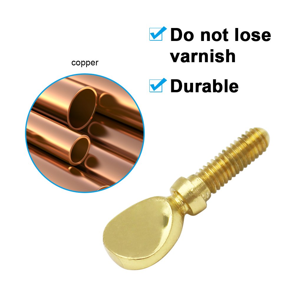 Durable Copper Sax Neck Tightening Screw Saxophone Replacement Parts Copper Attachment Neck Receiver Tightening Attach Screw For Sax Golden Instrument Accessory Saxophone Neck Screw Saxophone Scre