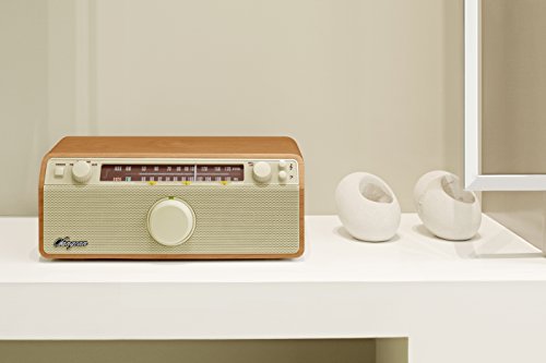 Sangean WR-12 AM/FM/Aux-in Stereo Analog Wooden Cabinet Radio (Walnut)