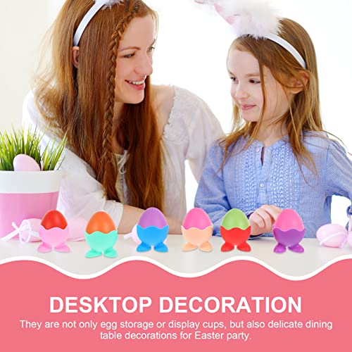 BESTOYARD 12pcs Silicone egg tray makeup sponge drying stand sphere egg cups for display breakfast maker egg boiler molds cup easter egg cups egg topper poached eggs storage