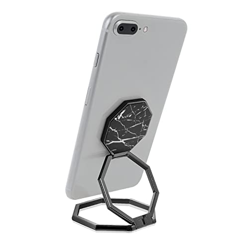 cobee Cell Phone Ring Holder Finger Kickstand, 360° Rotation Metal Cellphone Back Grip Foldable Cell Phone Stand Adjustable Phone Holder Compatible with Most Smartphones(Black Marbling)