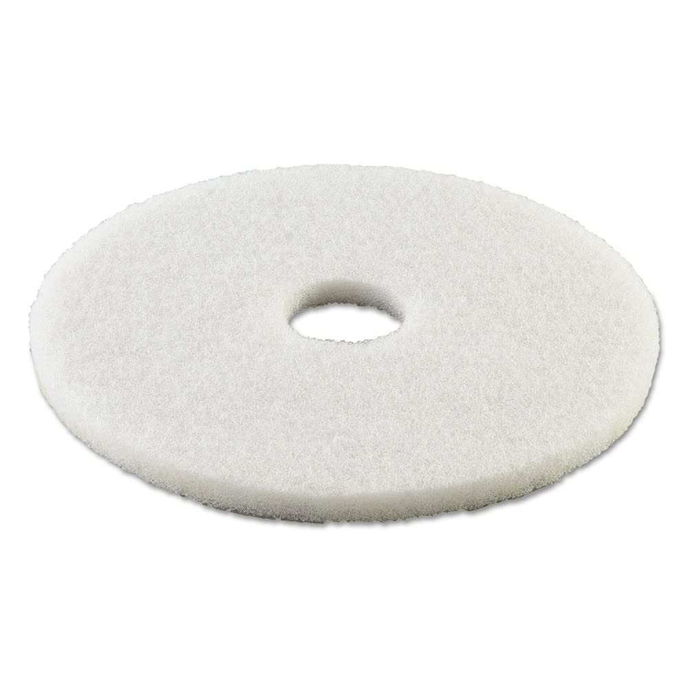Boardwalk BWK4016WHI 16 in. Polishing Floor Pads - White (5/Carton)