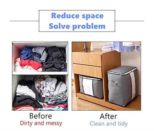 Armour Shell Closet Clothes Organizer Storage Bags - 3 Garment Shelf Organizers and Containers. Strong and Durable Large Capacity with Transparent Window, Moisture and Dust Proof Fabric Protection