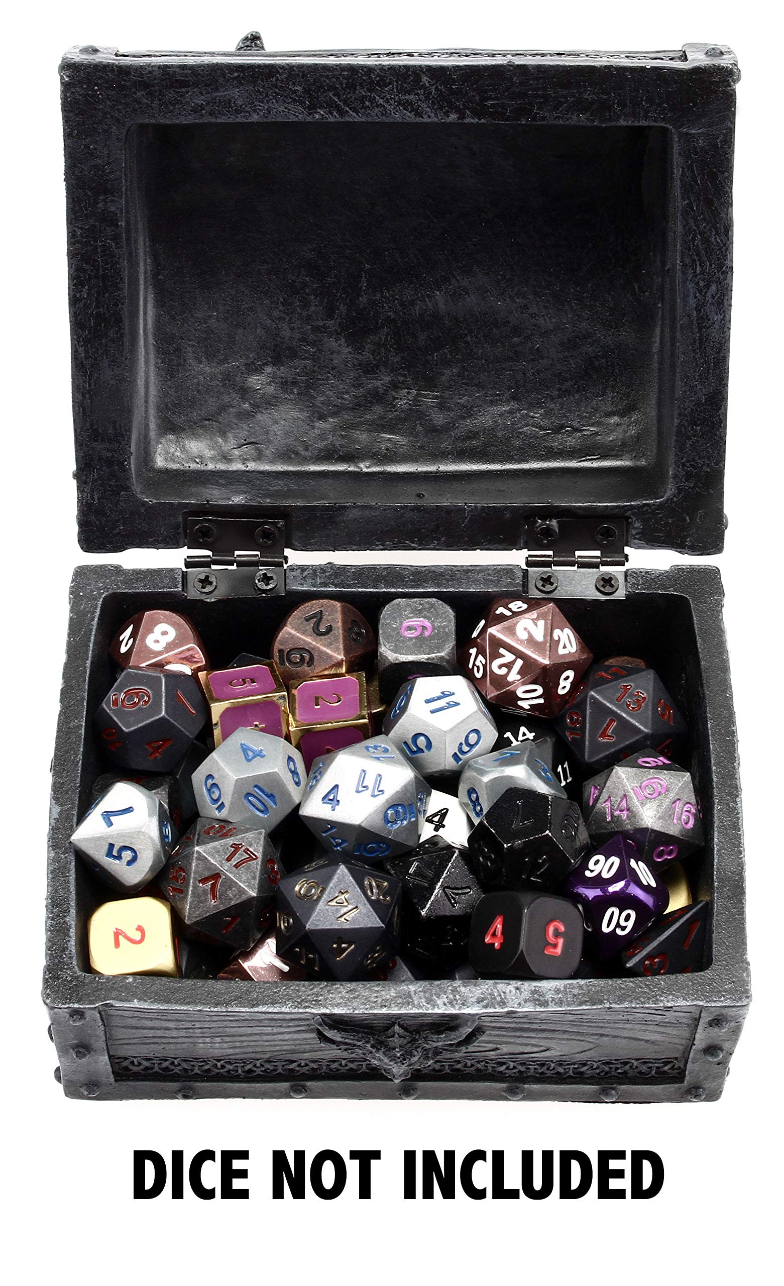 Forged Dice Co. Deluxe Dragon Dice Storage Box with Custom Foam Insert - Holds up to 6 Sets of Polyhedral Dice or 42 Individual Dice - Treasure Chest for Dungeons And Dragons Dice - Great DnD Gifts