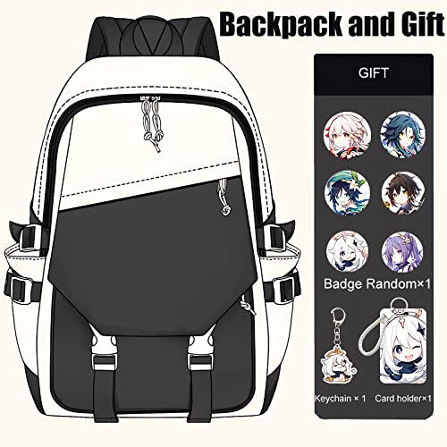 Dalicoter Genshin Impact Backpack Lumine Cosplay Backpack Business Travel Laptop Backpack School Bag With Gift