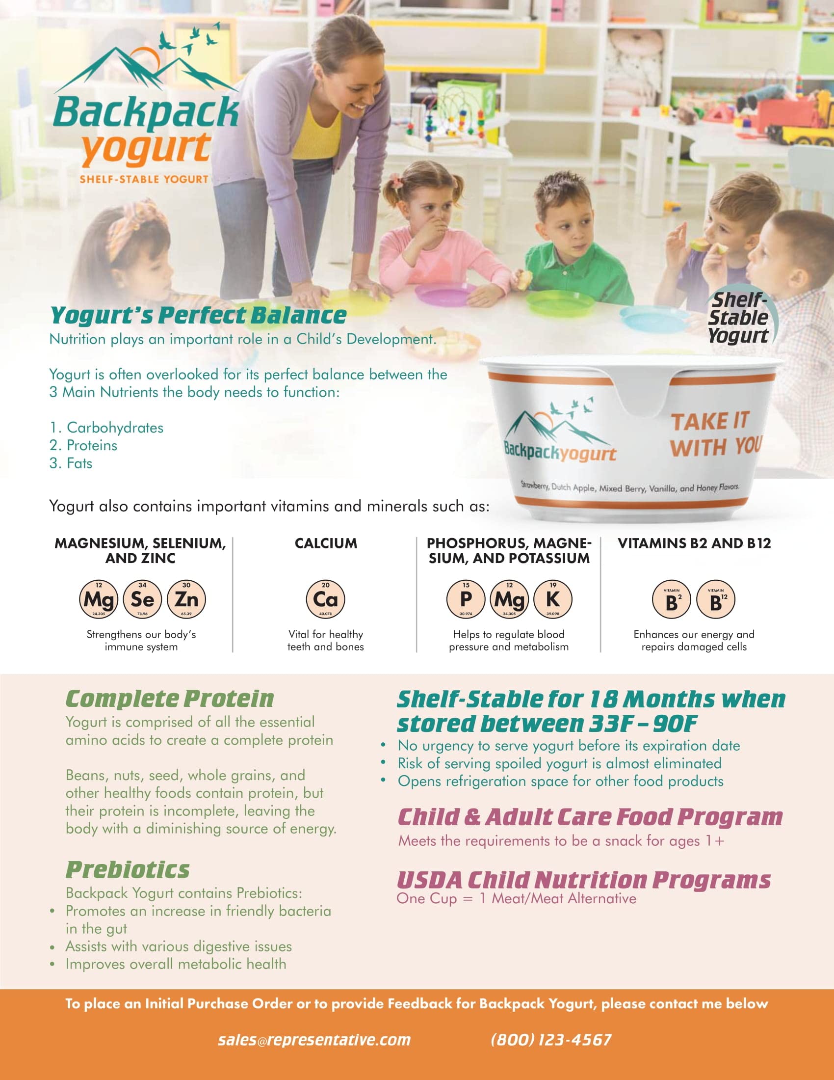 Backpack Yogurt, Strawberry 4 oz. (48 count) - Real Fruit Yogurt - No Fridge Needed - Kosher Certified - Gluten Free Snack For All Ages