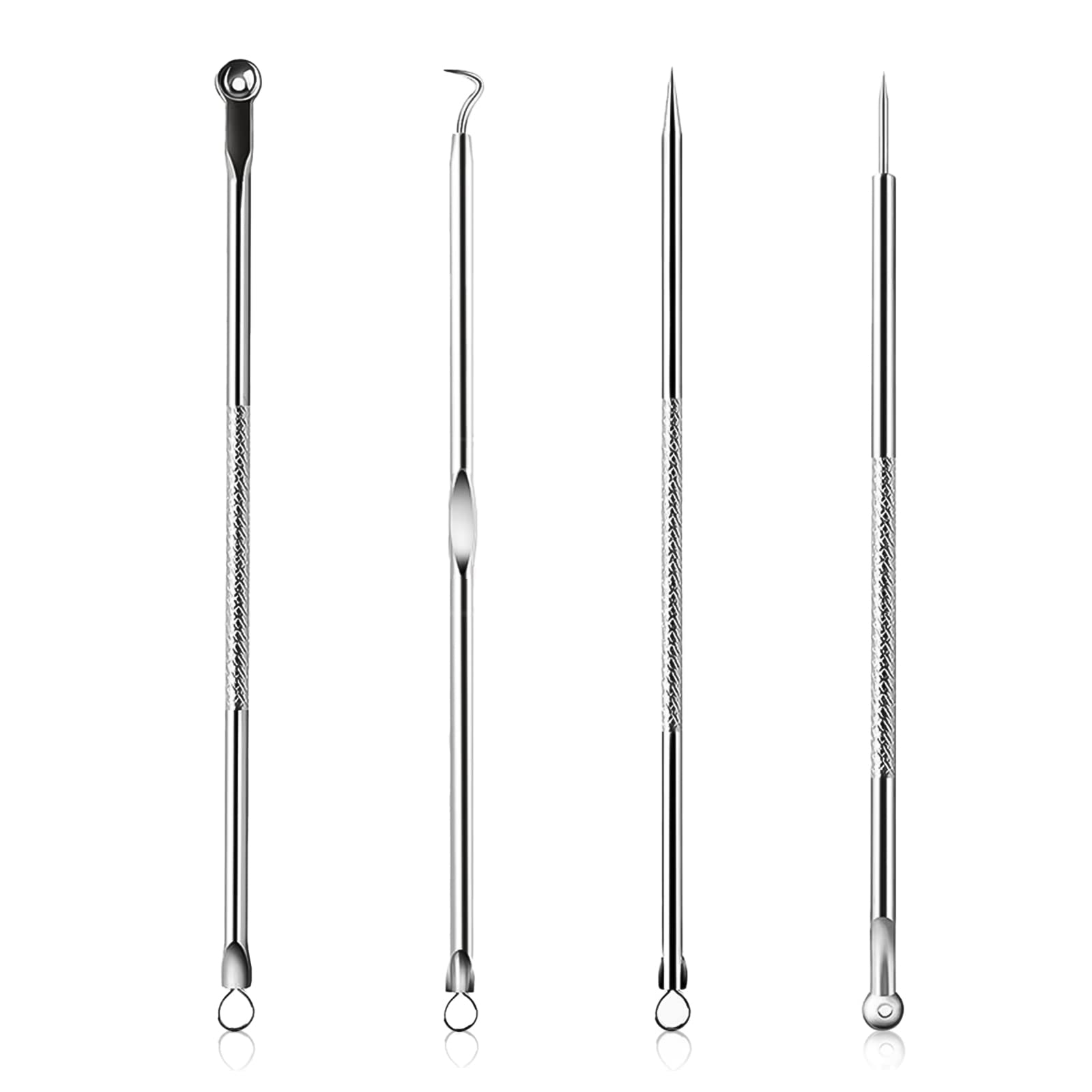 Blackhead Removal Tool, Pimple Popper Extractor Tool Kit, Used for Removing Blackheads, Acne, Comedone, Flaw White Heads on Nose and Face, Professional Stainless Steel Removal Tool.