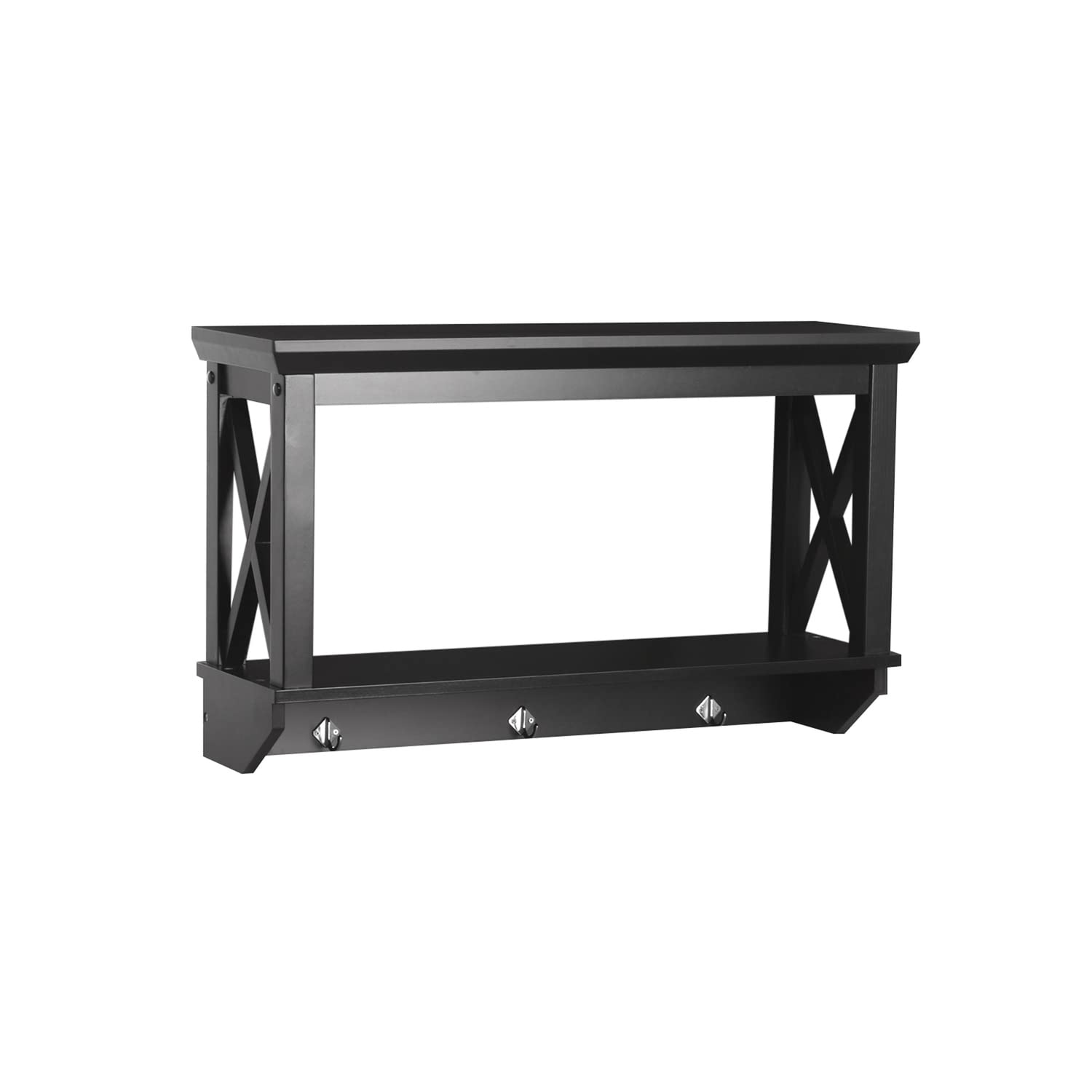 RiverRidge La Crosse Bathroom 3 Towel Hook Wall Shelf