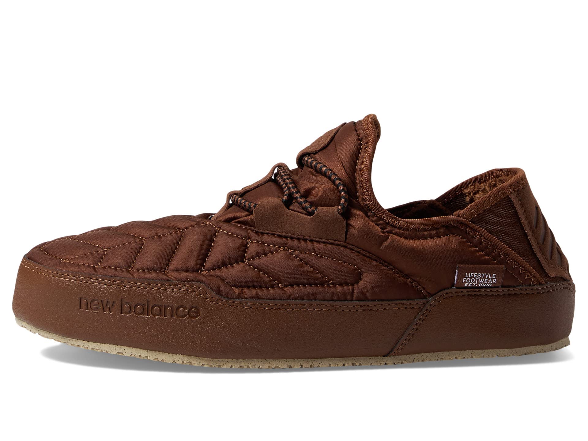 New Balance Unisex-Adult Caravan Moc V2 Slipper, Rich Oak/Mindful Grey, 12.5 Wide Women/11 Men