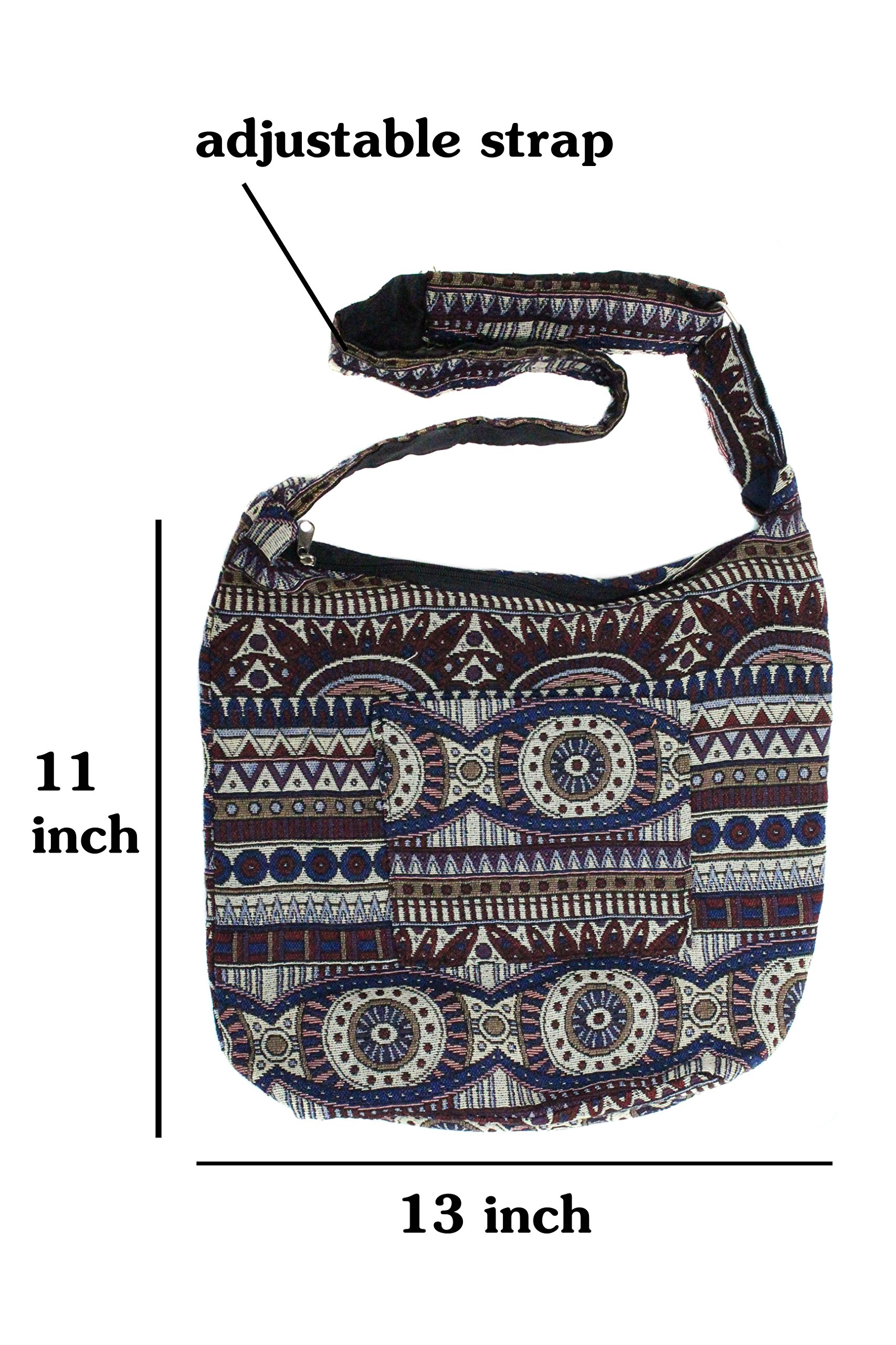 K'Long Brocade - Women Large Cross Body Shoulder Handbags/Purse (Brocade Fabric) … (Cross body L15)