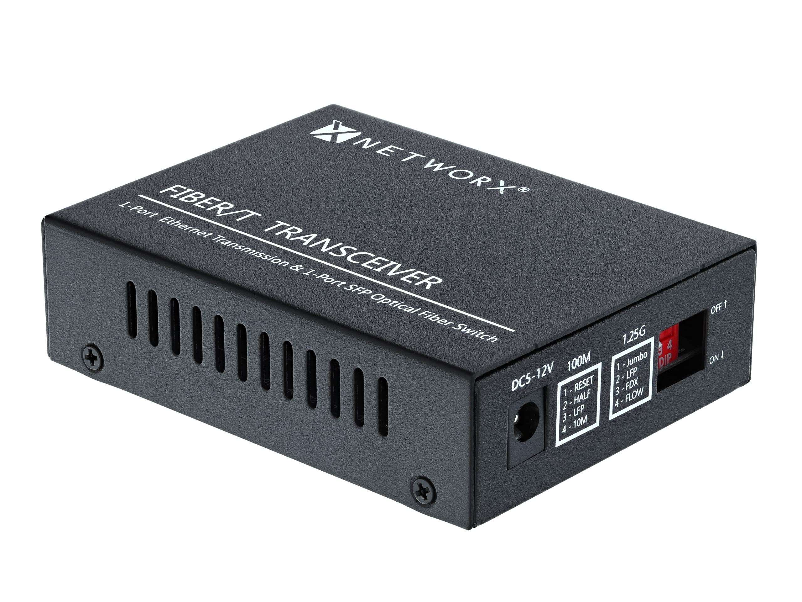 Networx® Gigabit Ethernet Fiber Media Converter - UTP to 1000Base-SX - LC Multimode, 5...