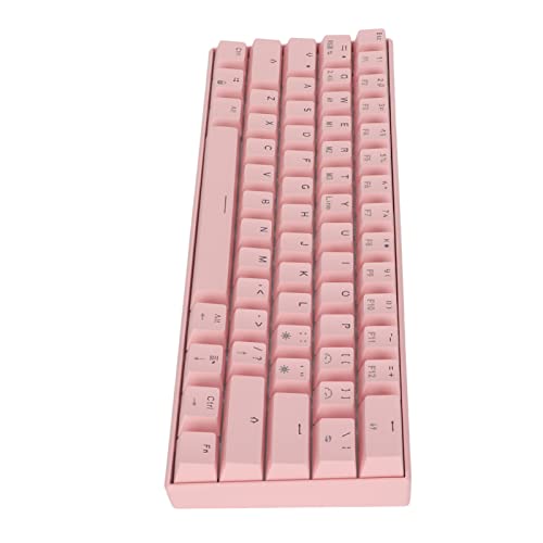 Kafuty-1 Mechanical Gaming Keyboard 60%, 61 Keys RGB Backlit Mini Ergonomic Wireless/Wired Bluetooth Keyboard, for PS4 PC Mac Gamer, Typist, Travel (Green axis)
