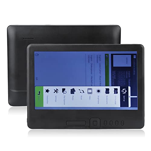 E Reader, 7in Color TFT LCD 16:9 Screen HD 800x480 eBook Reader, Portable Waterproof E Paper E Book Reader Audio Player with Headphone and Protective Case, for EPUB PDF TXT(16GB)