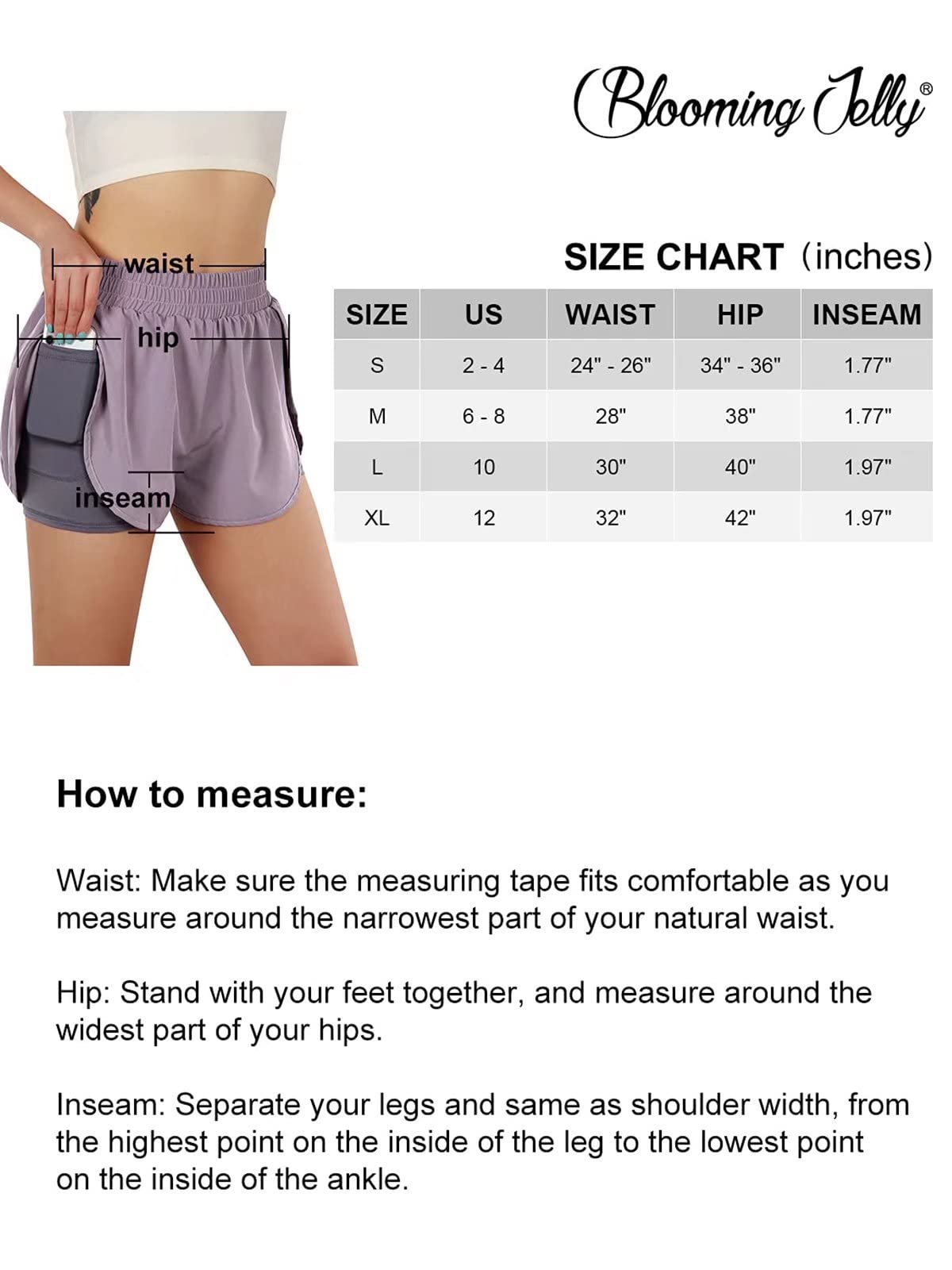 Blooming Jelly Womens 2 in I Running Shorts Sport Workout Shorts Athletic Shorts with Pockets 2023 (Small, Black)