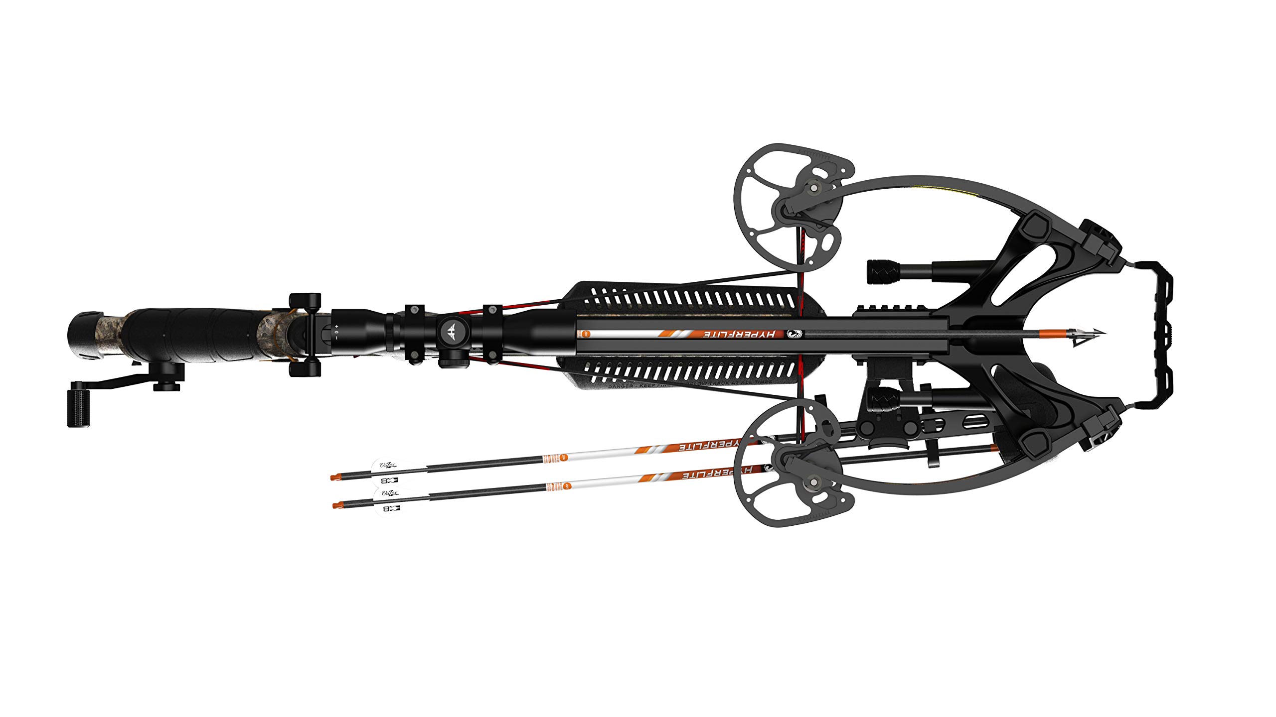 Barnett CROSSBOWS Hyper Whitetail 410 Crossbow Package with Illuminated Scope, Quiver, Two 22" Hyperflite Arrows, Mossy Oak Terra Bayou
