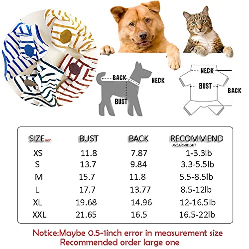 Dog Shirt for Small Dogs Basic Striped T-Shirts 100% Cotton Pet Clothes Puppy T-Shirts Cat Tee Soft Breathable Dog Shirts