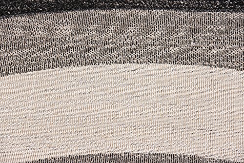 Unique Loom Del Mar Collection Area Rug - Maria (7' 10" Round, Black/ Ivory)