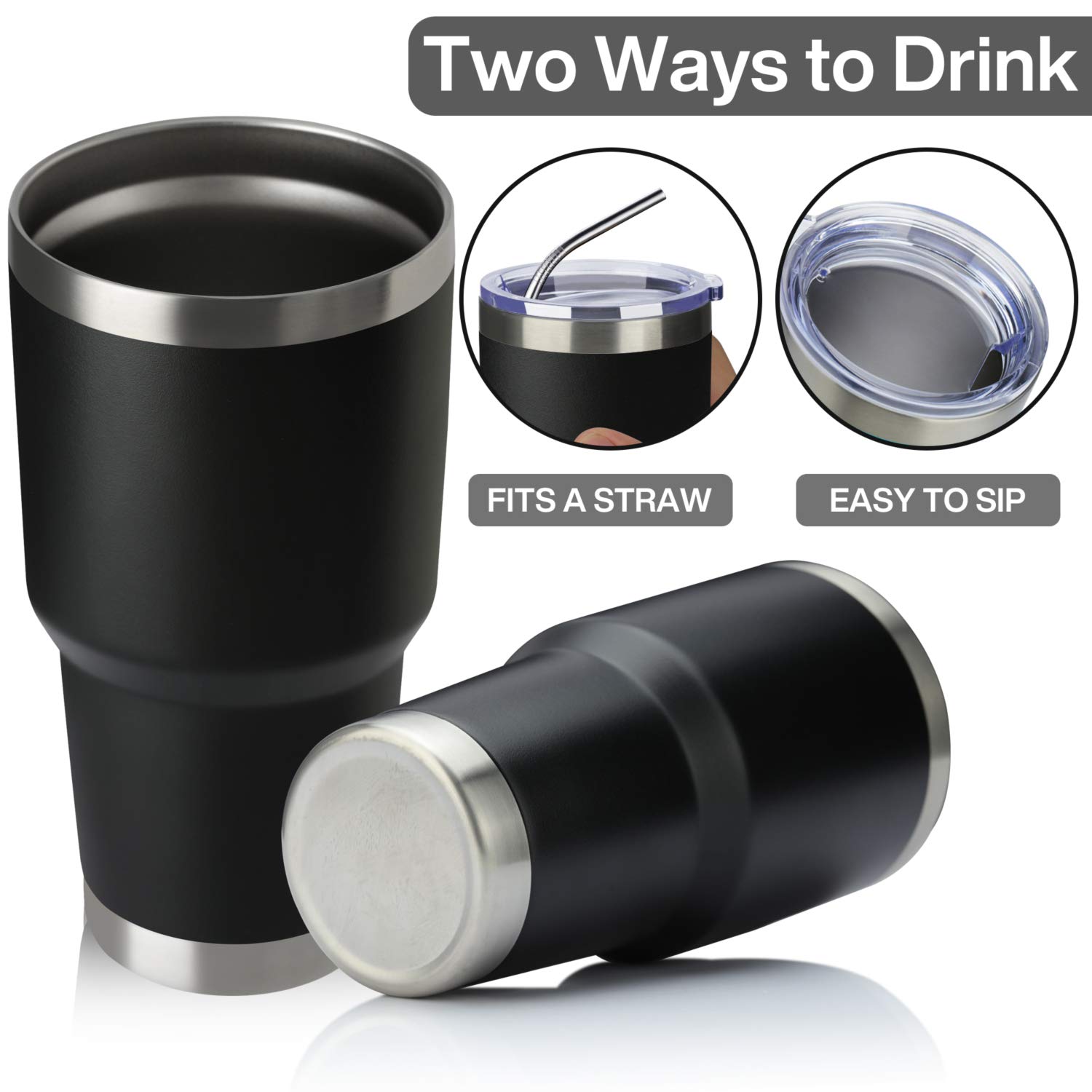 MEWAY 30oz Tumbler Double Wall Vacuum Insulated Travel Mug, Stainless Steel Tumbler with Lid, Durable Powder Coated Insulated Coffee Cup for Cold & Hot Drinks (MIX,4 PACK)
