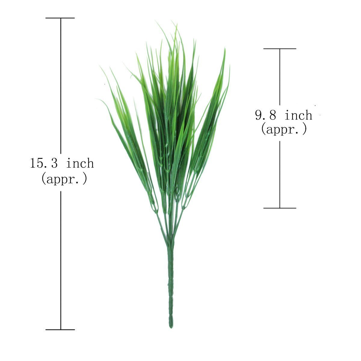 JUYO VONSAN® Faux Grass Plant Artificial Plants 8pcs Artificial Plastic Wheat Grass for Indoor Outside Home Garden Office Decoration (8)
