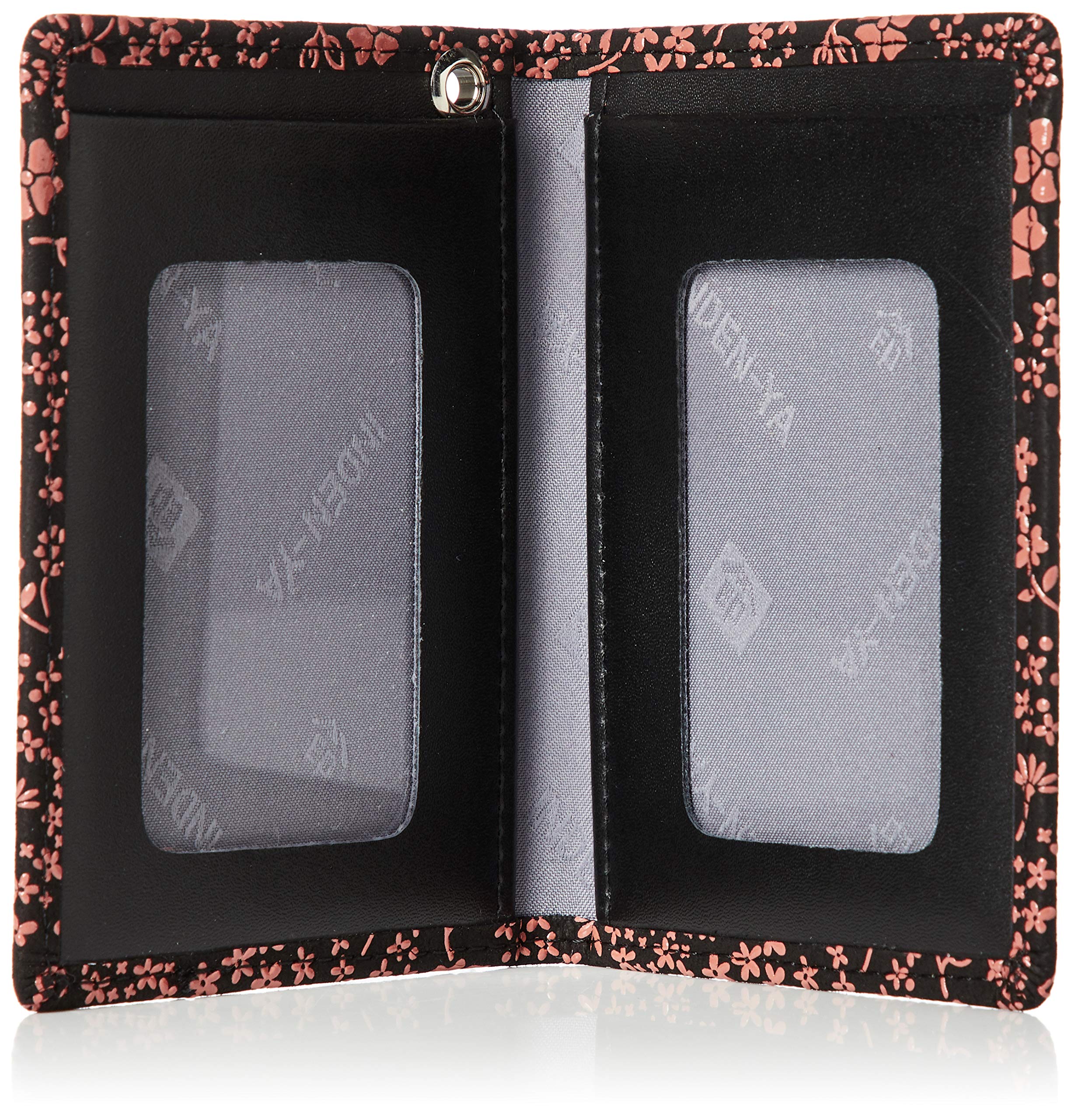 Indenya 2527-51166 2527-51-166 Women's Pass Holder, Black Deerskin x Pink American Blue Pattern