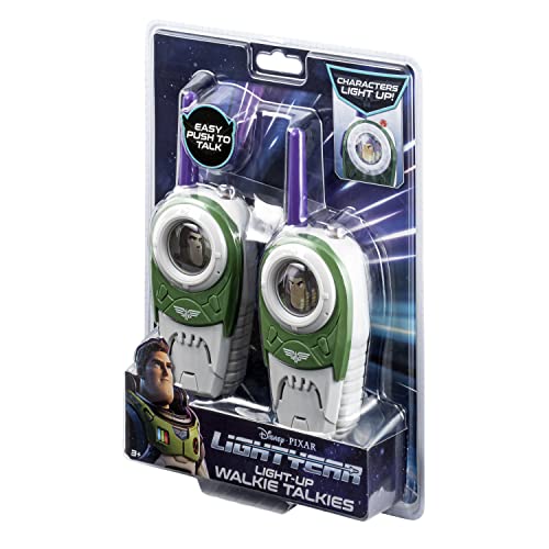 Disney Pixar Lightyear Toy Walkie Talkies for Kids, Indoor and Outdoor Toys for Kids with Light Up Graphics