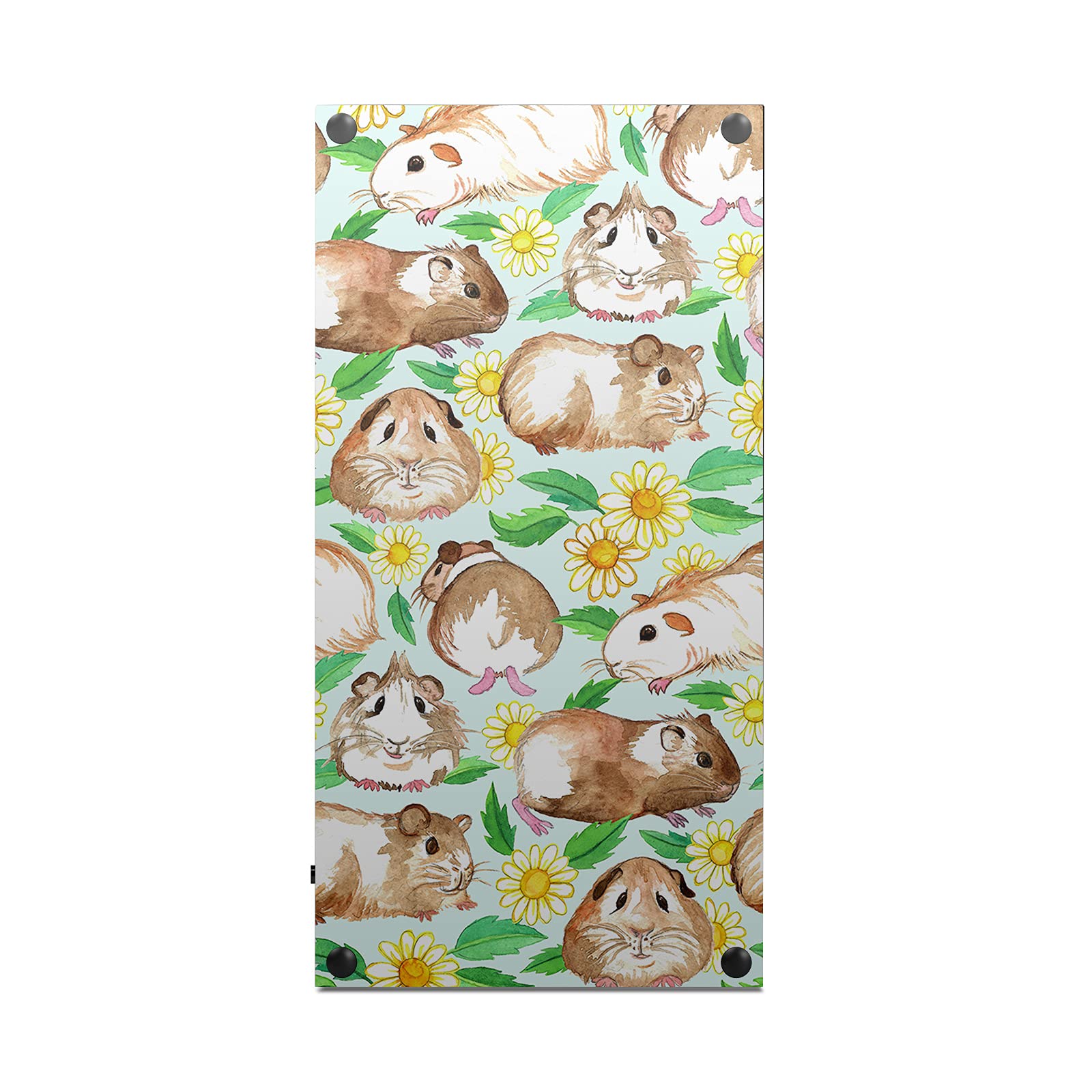 Head Case Designs Officially Licensed Micklyn Le Feuvre Guinea Pigs And Daisies In Watercolour On Mint Art Mix Vinyl Gaming Skin Decal Compatible With Xbox Series X Console and Controller Bundle