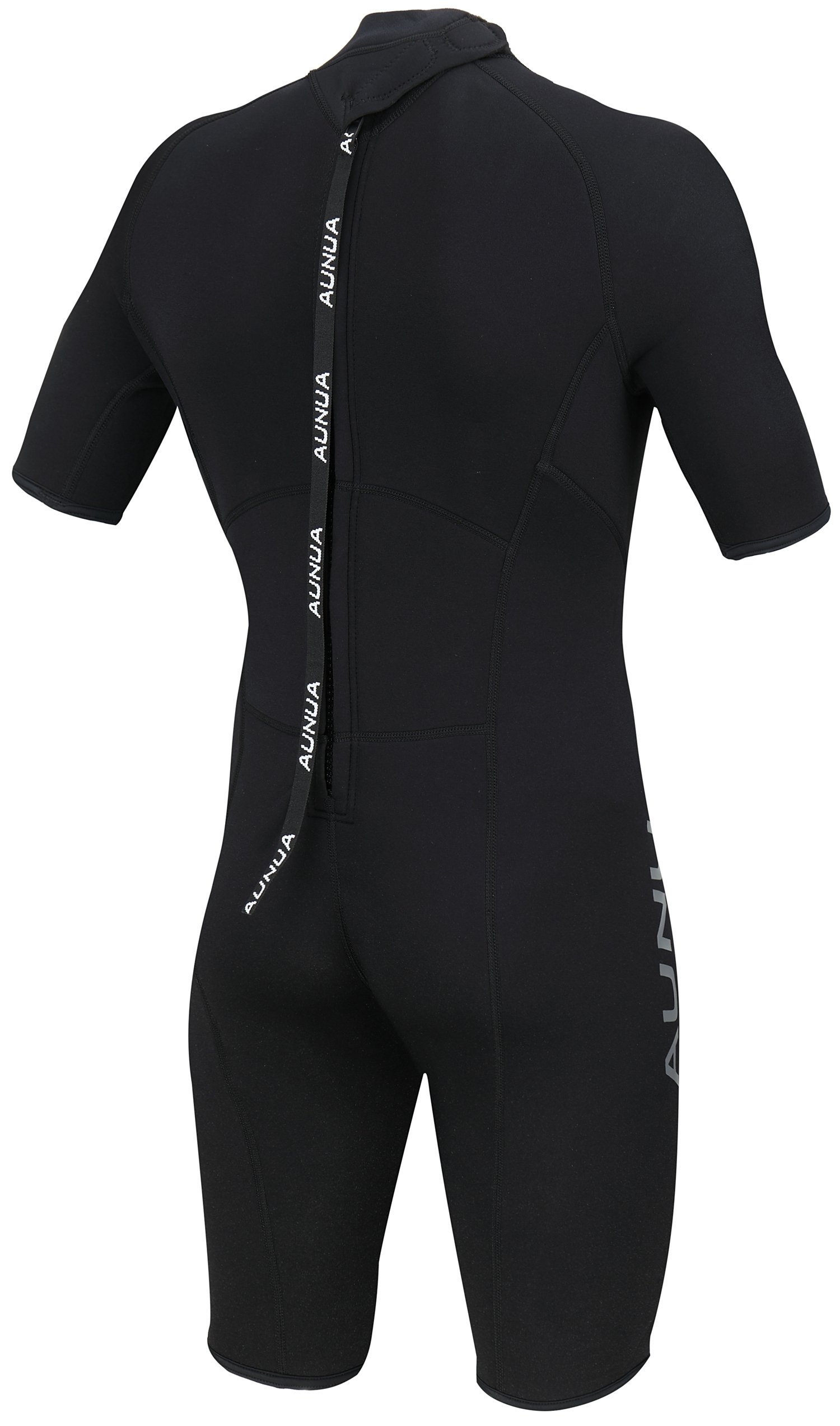 Aunua Men's 3/2mm Premium Neoprene Diving Suit Full Length Snorkeling Wetsuits(6031 Black 3XL)