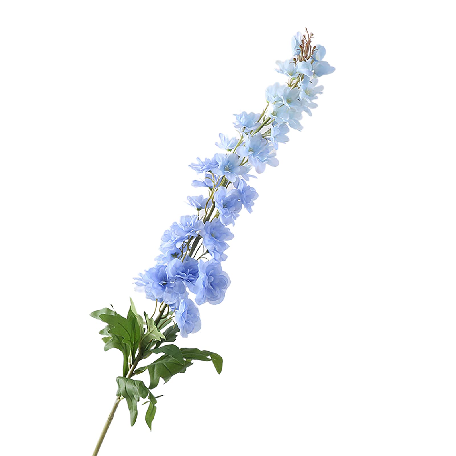 Heave 3Pcs Blue Delphinium Fake Silk Flower Arrangement Wedding Bouquet Blossoms Flowers with Stems for Indoor Outdoor Home Garden Wedding Party Decortaion Light Blue