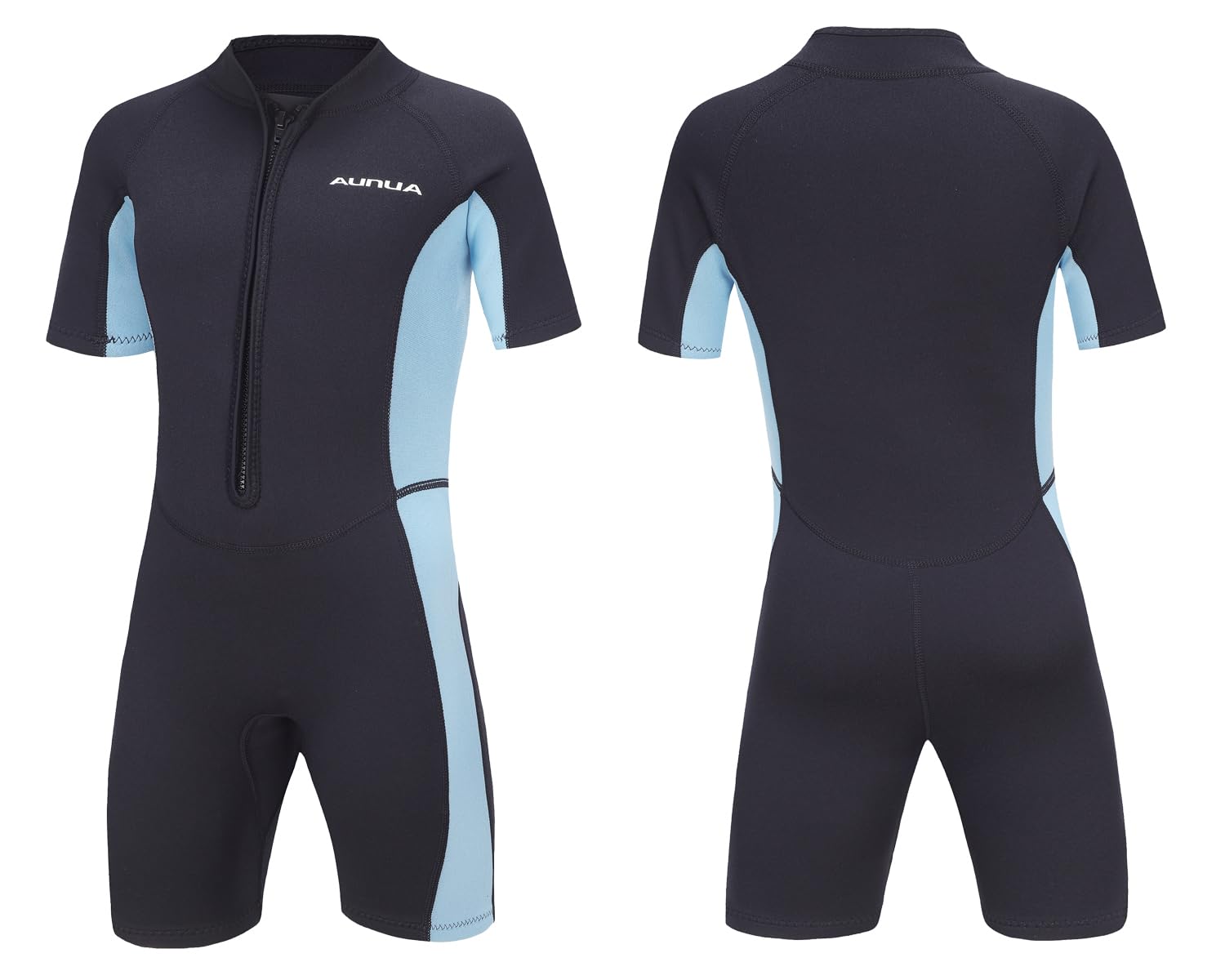 Aunua Youth 3/2mm Neoprene Wetsuits for Kids Full Wetsuit Swimming Suit Keep Warm(7031 Black 8)