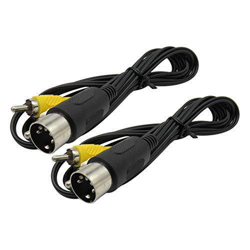 NGHTMRE Pack of 2 Premium Quality 6FT RCA TV AV Audio Video Cord Cable for Sega Genesis & Sega Master System