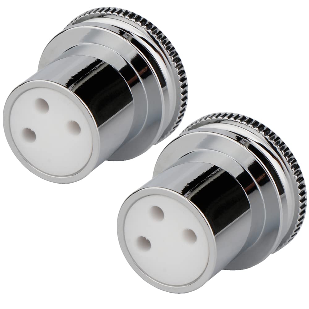 Monosaudio XLR Female Plugs 2Pcs XLR Dust Caps XLR Shorting Plugs Shileding Caps Noise Stopper Dust Proof Protectors XLR Connector Covers for Audio,Speakers, Subwoofers,Amplifier(Rhodium Plated)