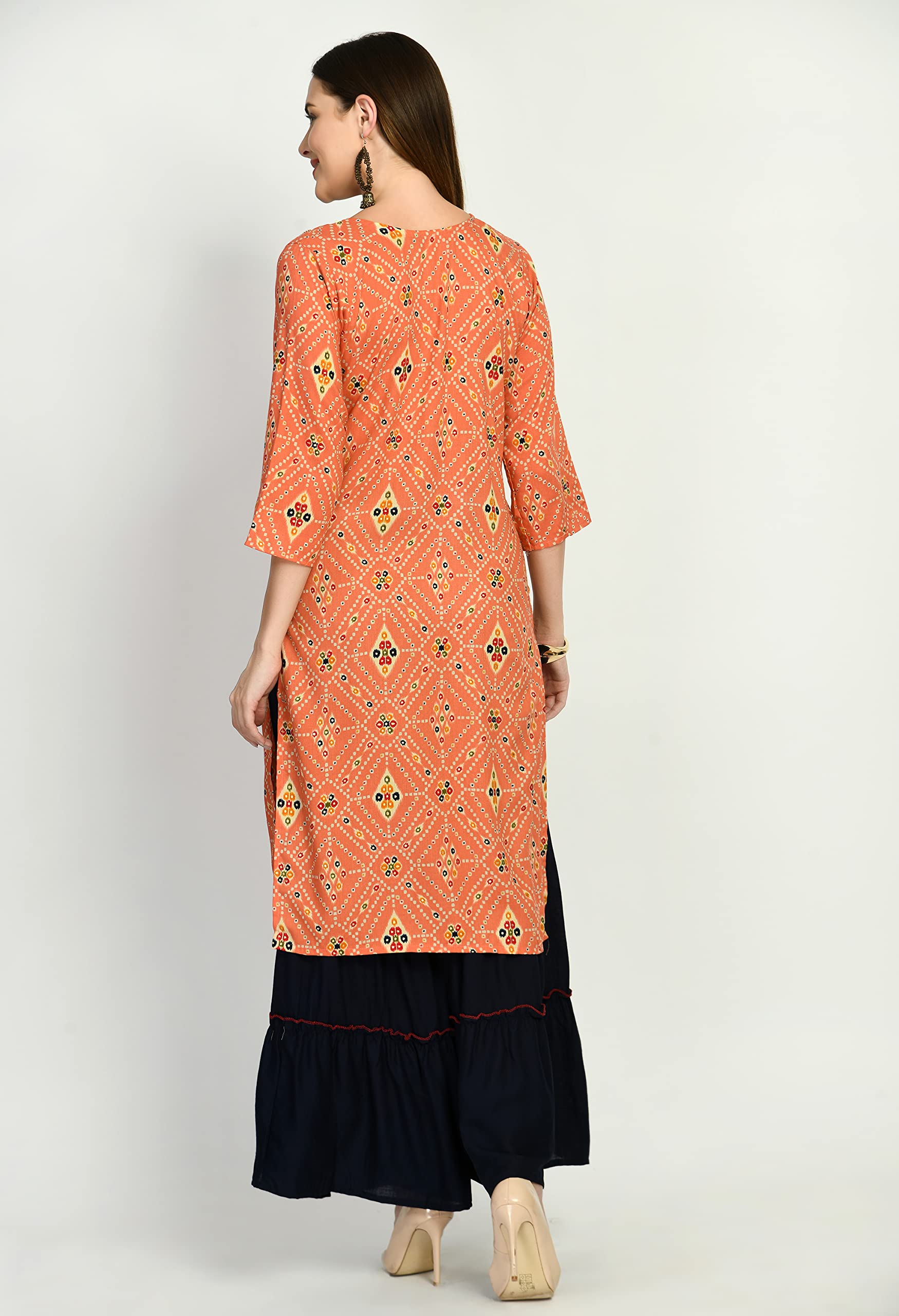 AnjuShree Choice Women Indian Top Rayon Kurti Skirtset for women Tunic top