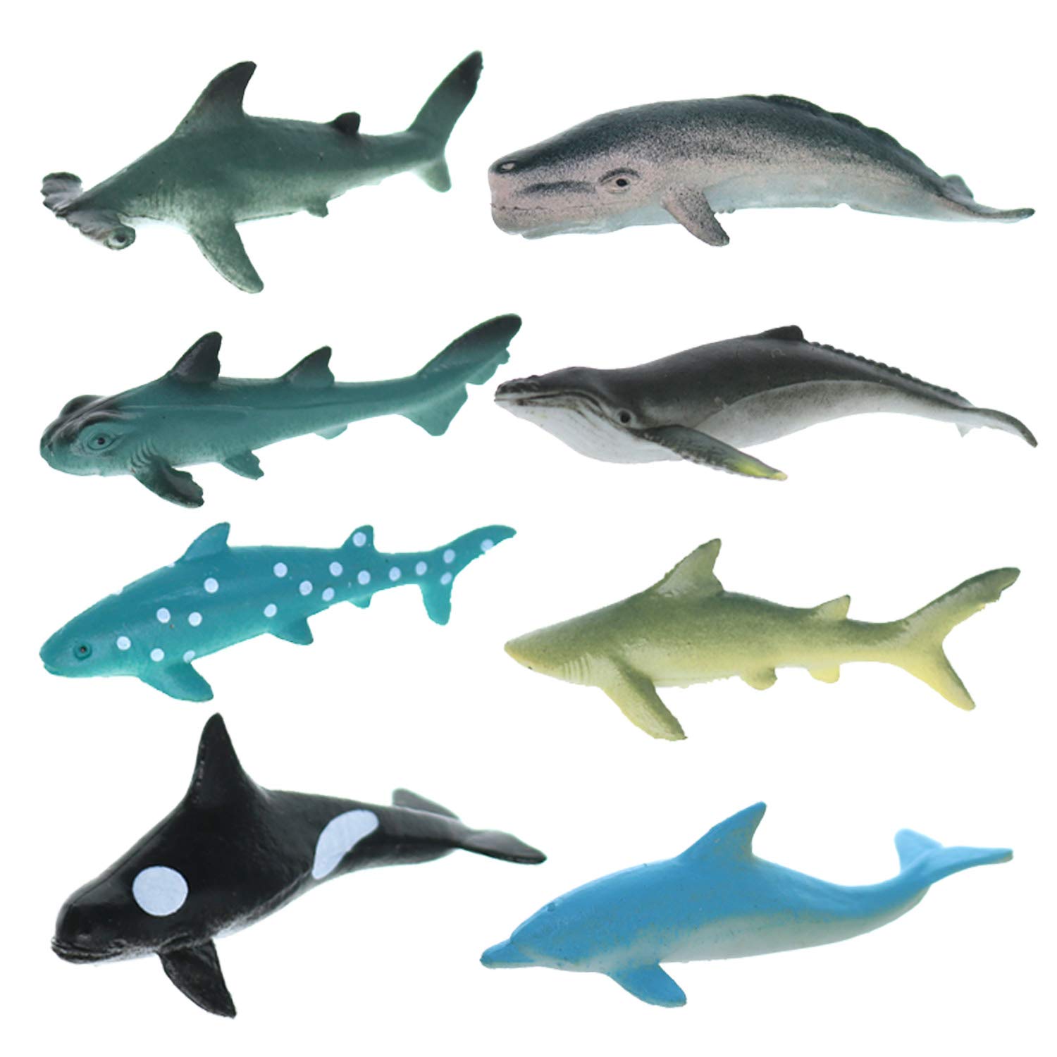 GiftExpress Ocean Sea Creatures/Animals Toy Figures, 36 Pcs Mini Assorted Under The Sea Life Realistic Figures, Educational Toy, Easter Egg Filler, Cupcake Topper, Aquarium Decorations