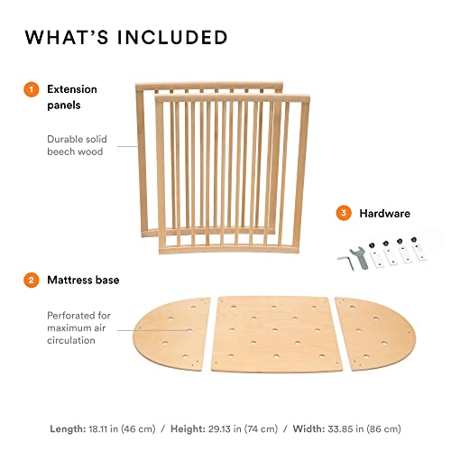 Stokke Sleepi Bed Extension, Natural - Convert Stokke Sleepi Mini Into Stokke Sleepi Bed - Extends Bed to 55.5” - Suitable for Children Up to 5 Years - Mattress Sold Separately