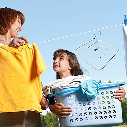DOITOOL 2pcs Spiral Hanger Stainless Steel Spiral Drying Rack Sheets and Blankets Spiral Saving Rack Drying Rack Square Spiral Quilt Storage Hanger