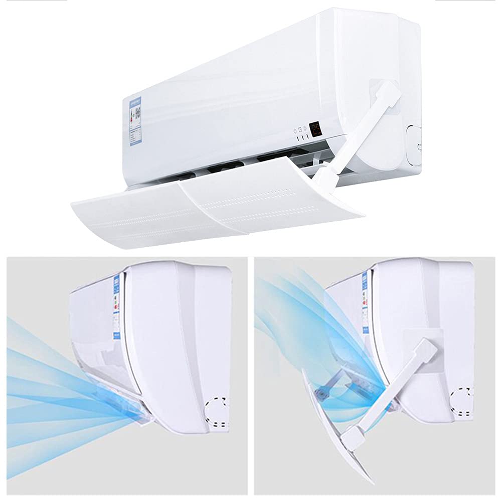BAOZOON Retractable Air Conditioner Air Deflector, Universal Adjustable Air Conditioning Deflector Air Diverter Cover Telescopic Anti-Wind Baffles Anti Direct Blowing Windshield Wind Guide