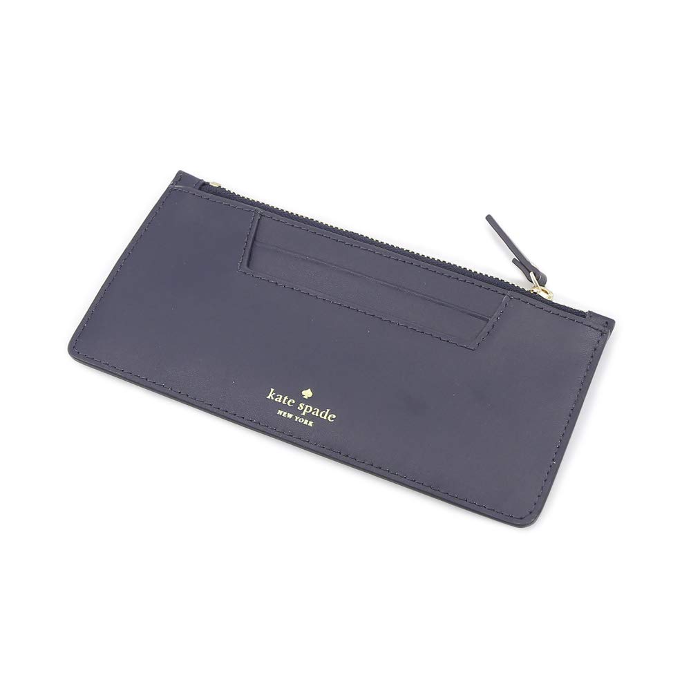 Kate Spade Hyde Lane Gingham Michele Zip Around Wallet New Navy/White