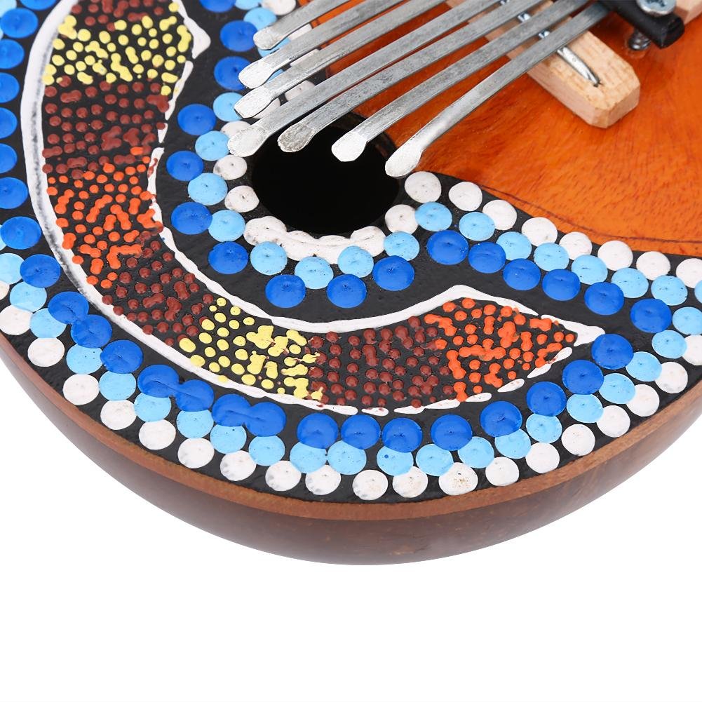 Kalimba Thumb Piano 7 Keys, Portable Mbira Finger Piano Musical Instrument Gifts for Kids and Adults Beginners