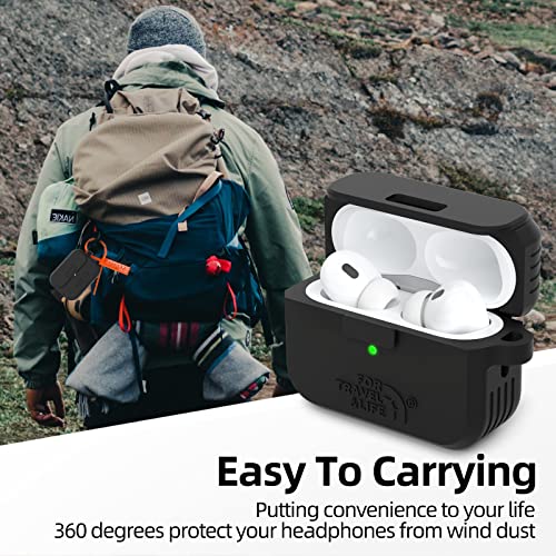 Doboli Compatible with AirPods Pro 2nd/1st Generation Case Cover,Secure Lock Full Protective Silicone Skin Accessories for Women Men with Apple AirPods Pro 2022/2019 Charging Case,Design by Doboli