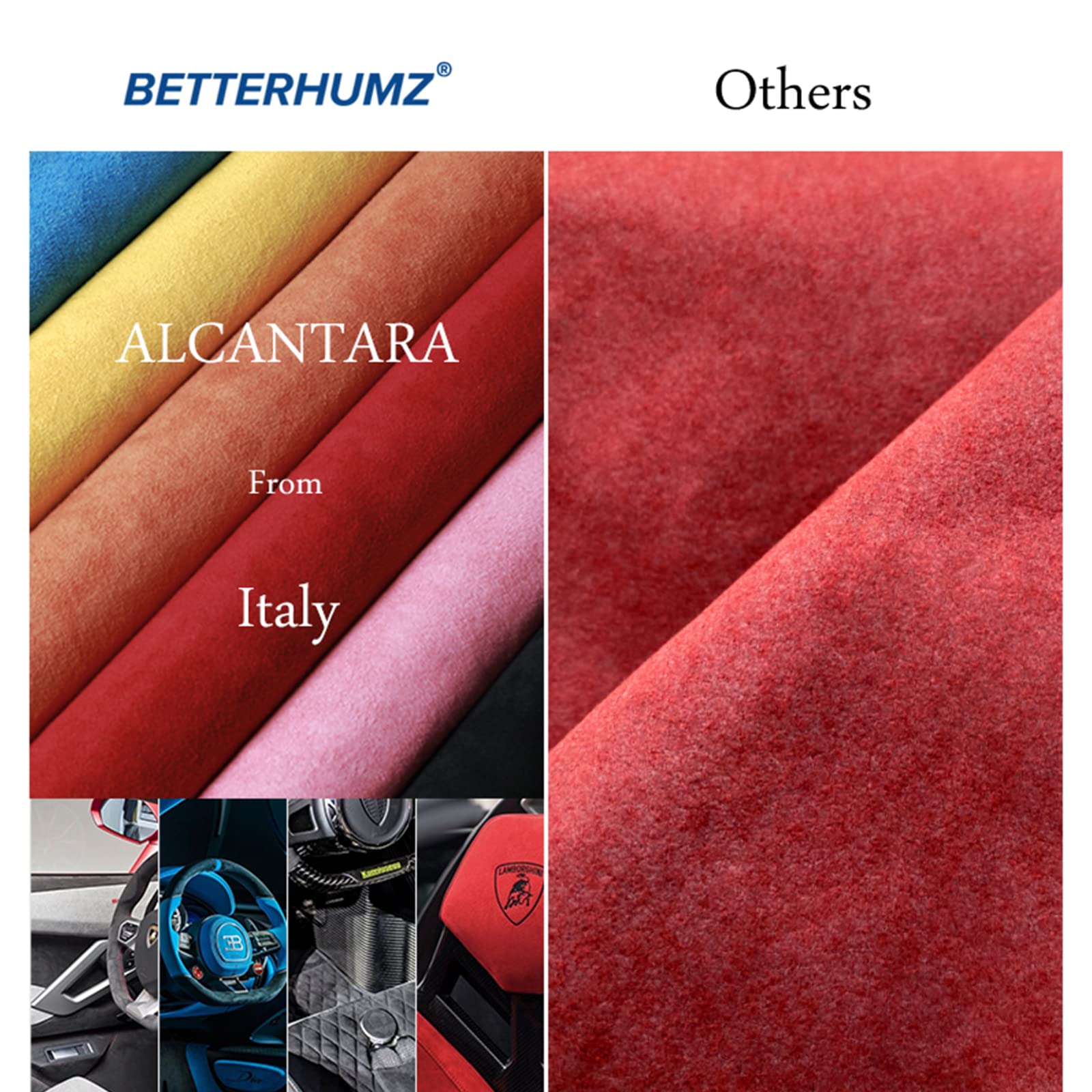 BETTERHUMZ Alcantara for BMW F30 F32 F31 F33 F36 3 Series Car Gear Shift Knob Panel Cover Interior Trim Sticker (Black)