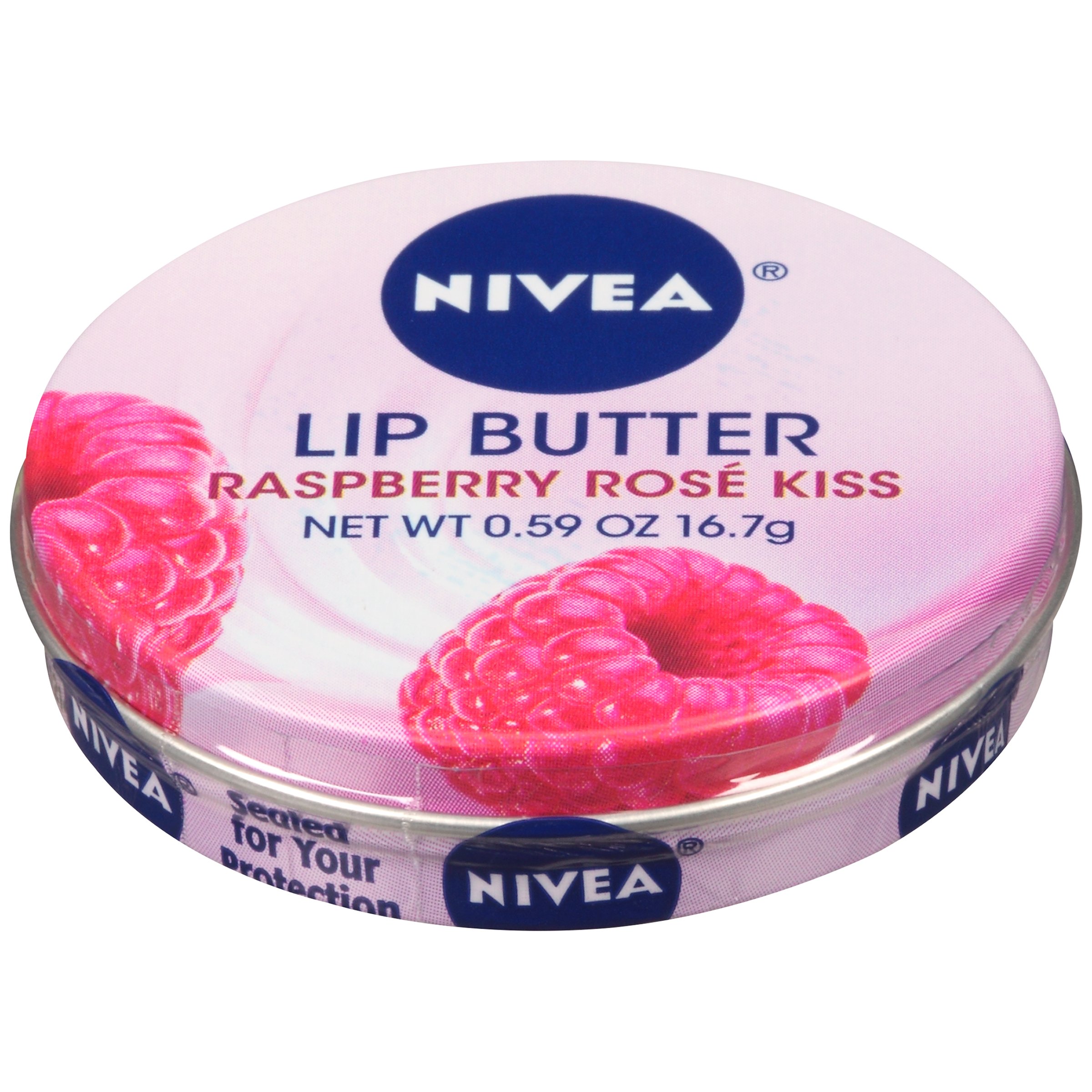 Nivea Lip Butter Loose Tin, Raspberry Rose Kiss, 0.59 Ounce