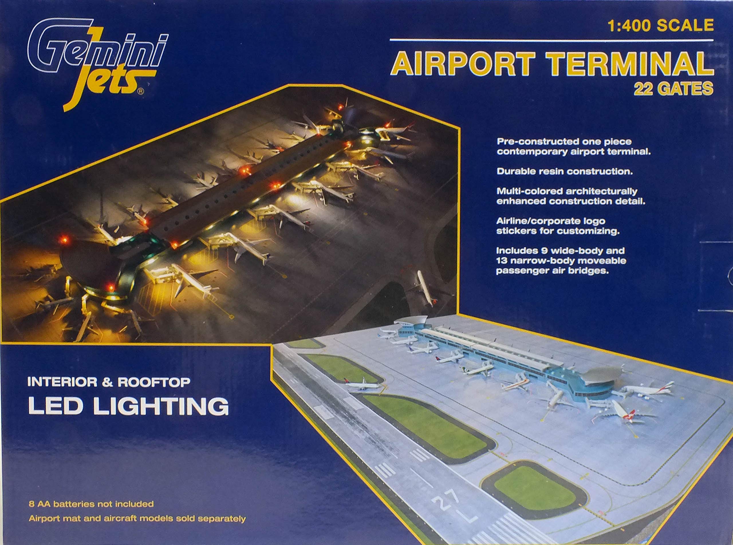 GJARPTC Airport Terminal Double ROTUNDA GEMGJARPTC 1:400 Gemini Jets Airport Terminal with 22 Gates (pre-Painted/pre-Built)