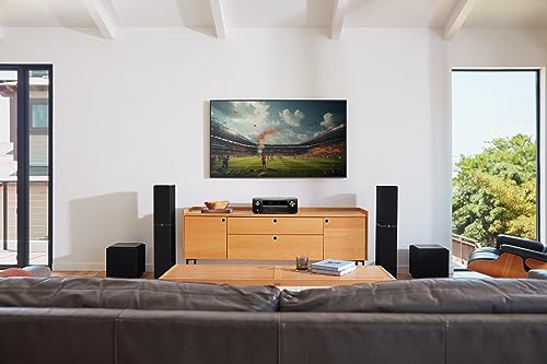 Denon AVR-X1800H 7.2 Channel AV Receiver (2023 Model) - 80W/Channel, Wireless Streaming via Built-in HEOS, WiFi, & Bluetooth, Supports Dolby Vision, HDR10+, Dynamic HDR, and Home Automation Systems