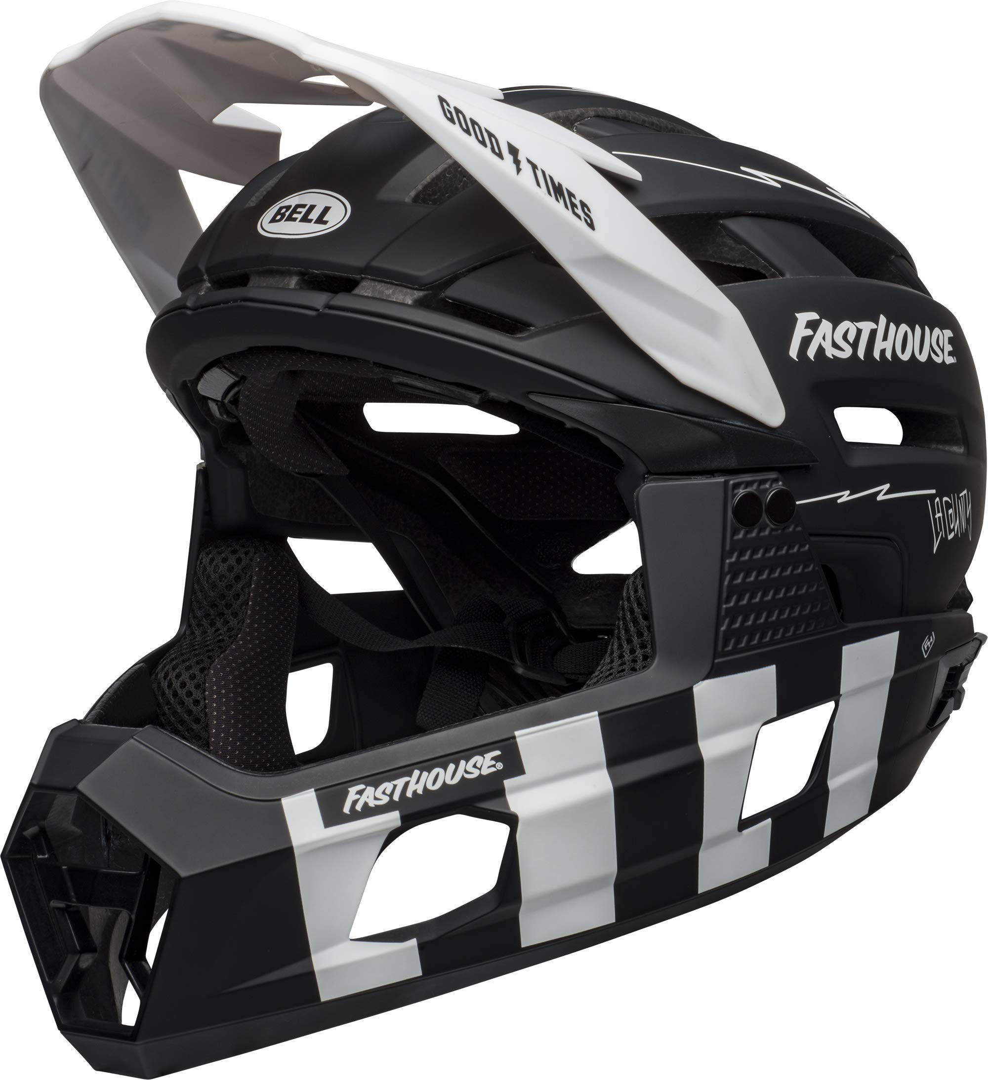 BELL Super Air R MIPS Adult Mountain Bike Helmet - Fasthouse Matte Black/White (2023), Small (52-56 cm)