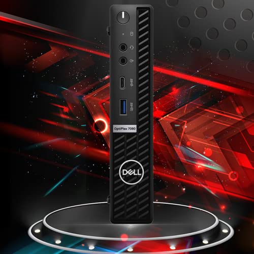 Dell OptiPlex 7080 XE Mini PC Business Desktop, Intel Core i5-10500T Processor, 32GB DDR4 RAM, 2TB PCIe SSD, Wi-Fi 6, Bluetooth 5.1, Ethernet, Windows 11 Pro, Black