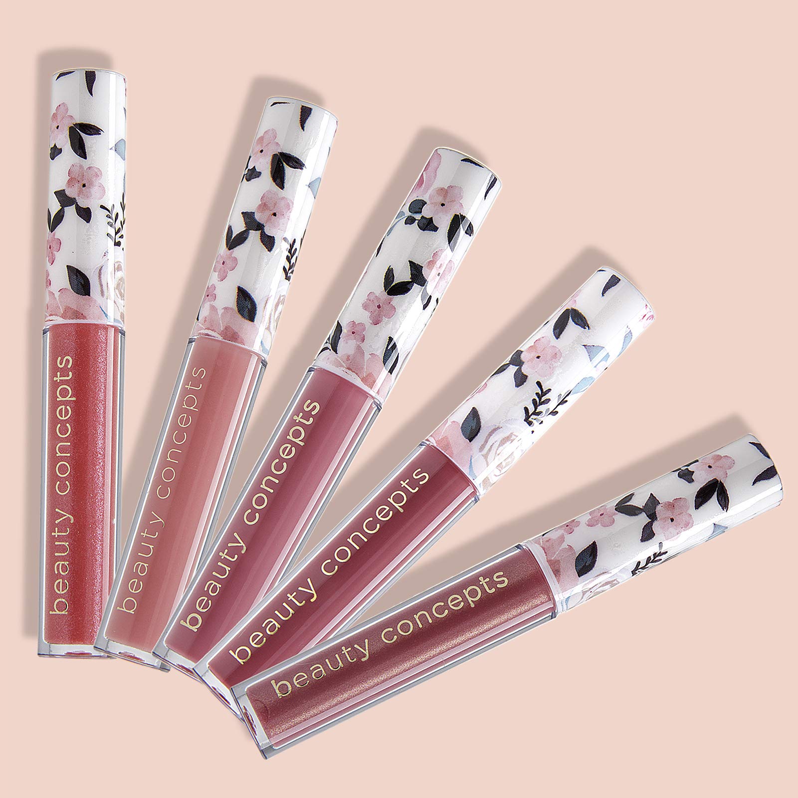 Beauty Concepts Lip Gloss Collection – Shimmering, Glossy Lip Makeup Set for a Radiant Finish, Pink and Red Collection