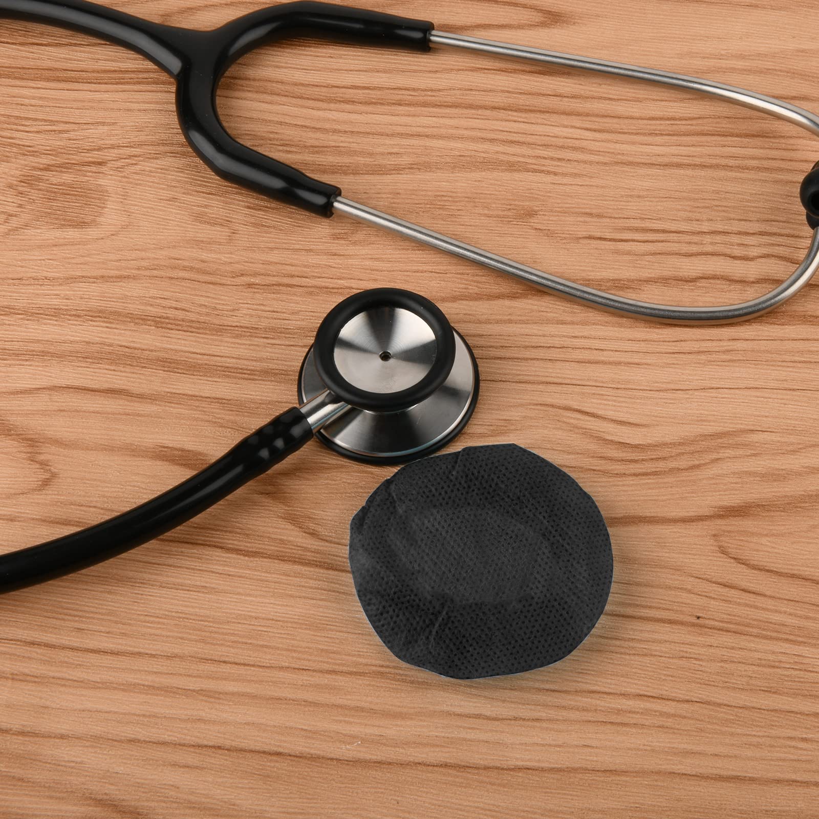 Beautyflier 100 PCS Disposable Stethoscope Covers, Non-Woven Stethoscope Head Covers for Doctor, Nurses, Health Care Workers (Black)
