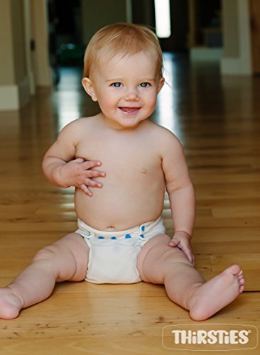 Thirsties Snap Natural One Size Fitted, Moss Diapers
