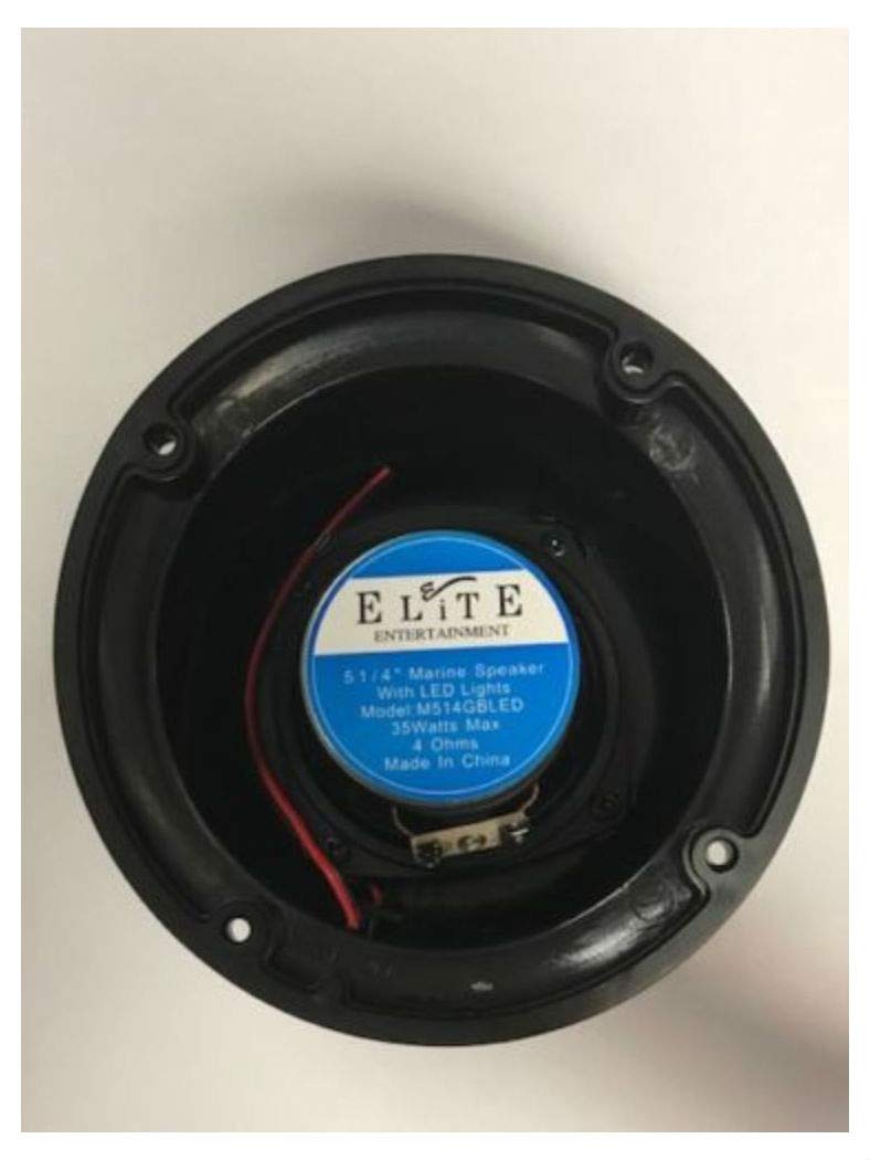 KCHEX 2 Black Wavy Blue LED 5.25" Flush Mount Speaker UV Waterproof