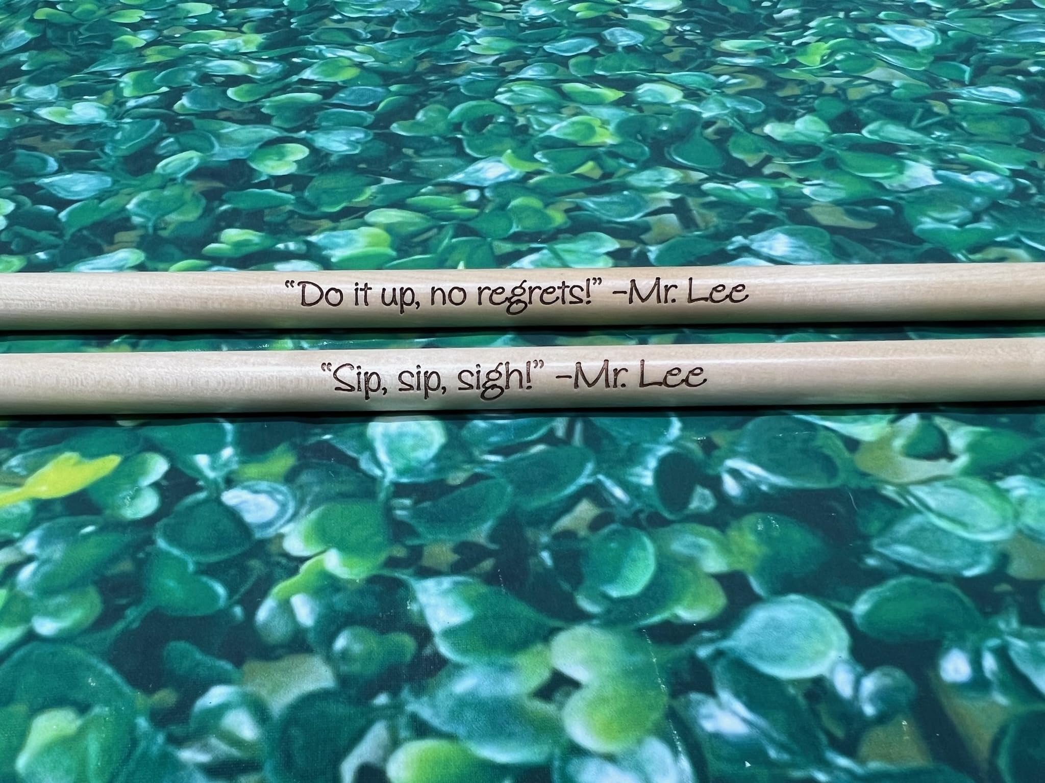 Drumsticks Set of Monogrammed Personalized Professional Grade Wooden Drumsticks