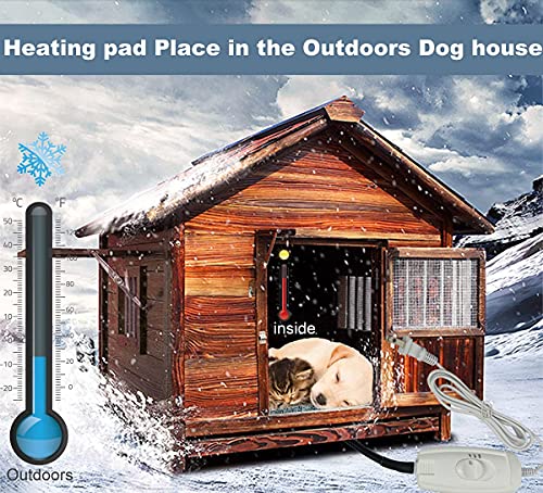 DEOMAN pet Heating pad for Dogs and Cats with 2 pcs Washable Dog Pee Pads